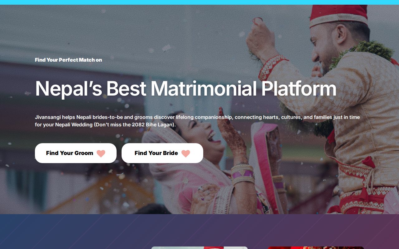 JivanSangi – Best Nepali Dating App | Find Your Nepali Bride or Groom for 2082 Bihe Lagan